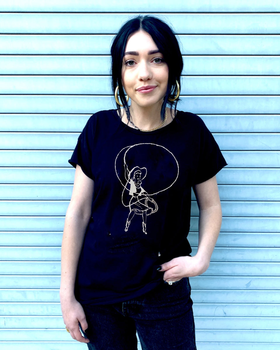 Lasso Girl - B&W - Women – Honky Tonky